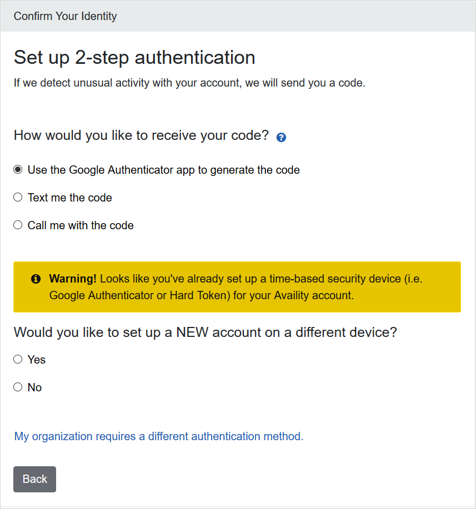 Replace a current open authorization method