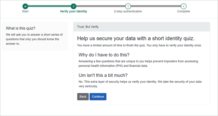 Verify your identity online