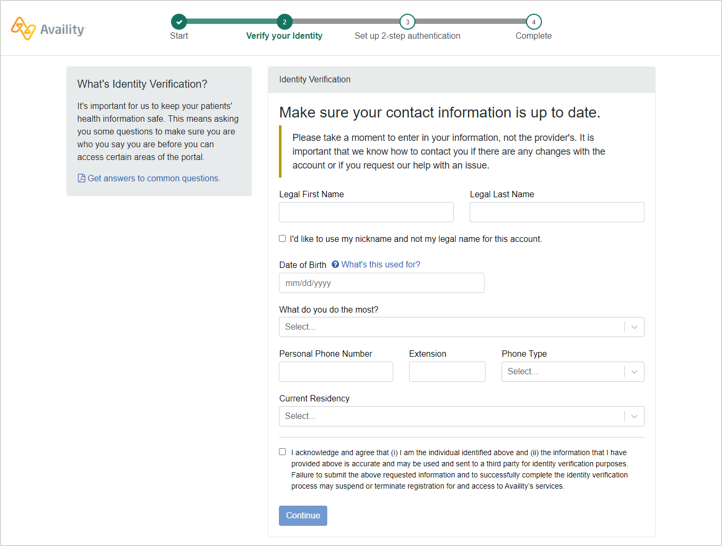 Verify your identity online