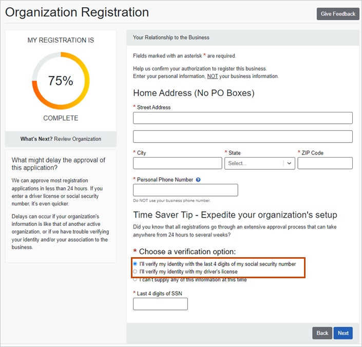 Register an organization in Availity Essentials