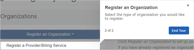 Register an organization in Availity Essentials
